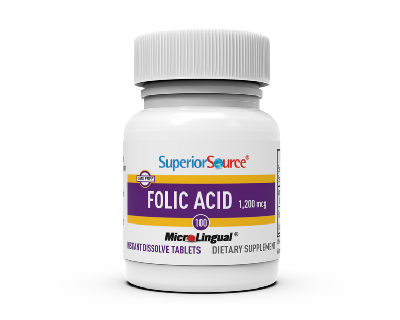 Superior Source Folic Acid 1,200 mcg Supplement, 100ct | CVC4health ...
